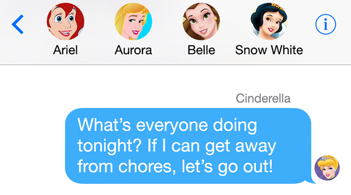 If Disney Princesses Had Group Chat