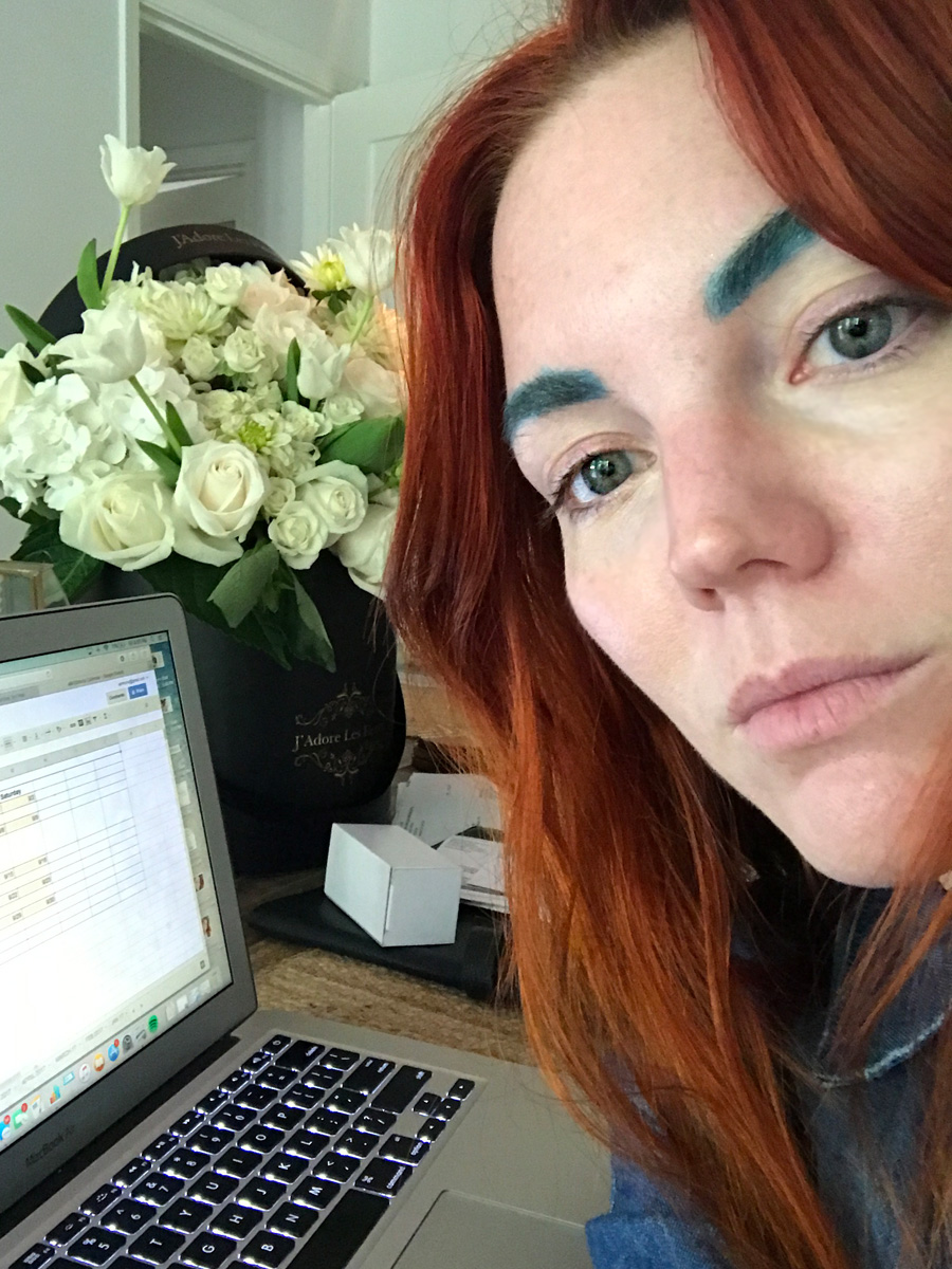 I Tried Rocking Blue Eyebrows For a Day