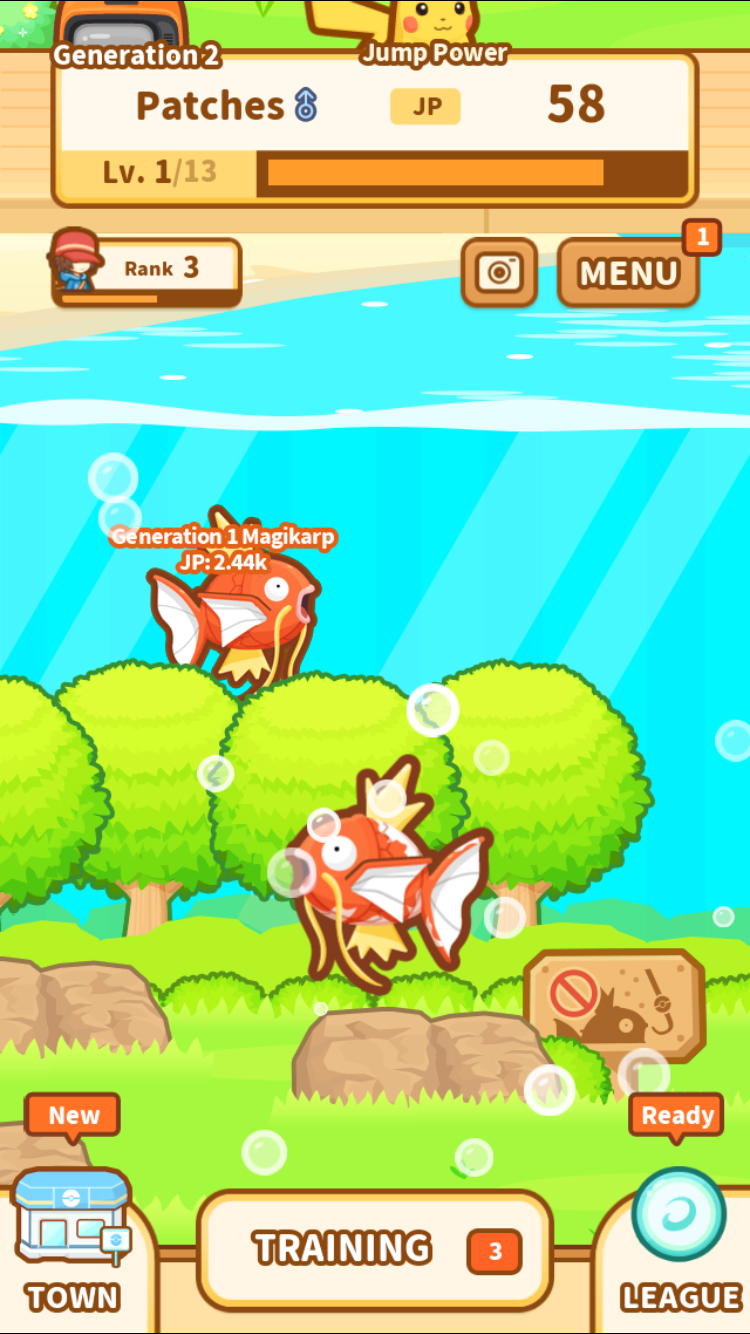 Review of Pokémon's New Magikarp Jump Training App
