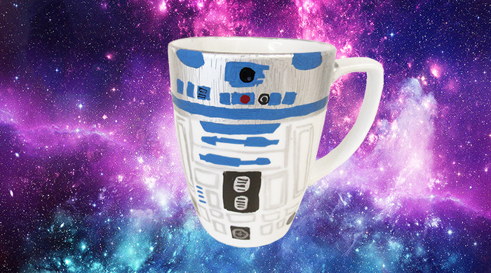 Cute and Easy DIY R2-D2 Mug for May 4th Star Wars Day