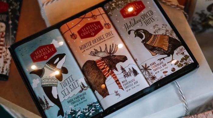 Review of Seattle Chocolate Company Holiday Truffle Bars
