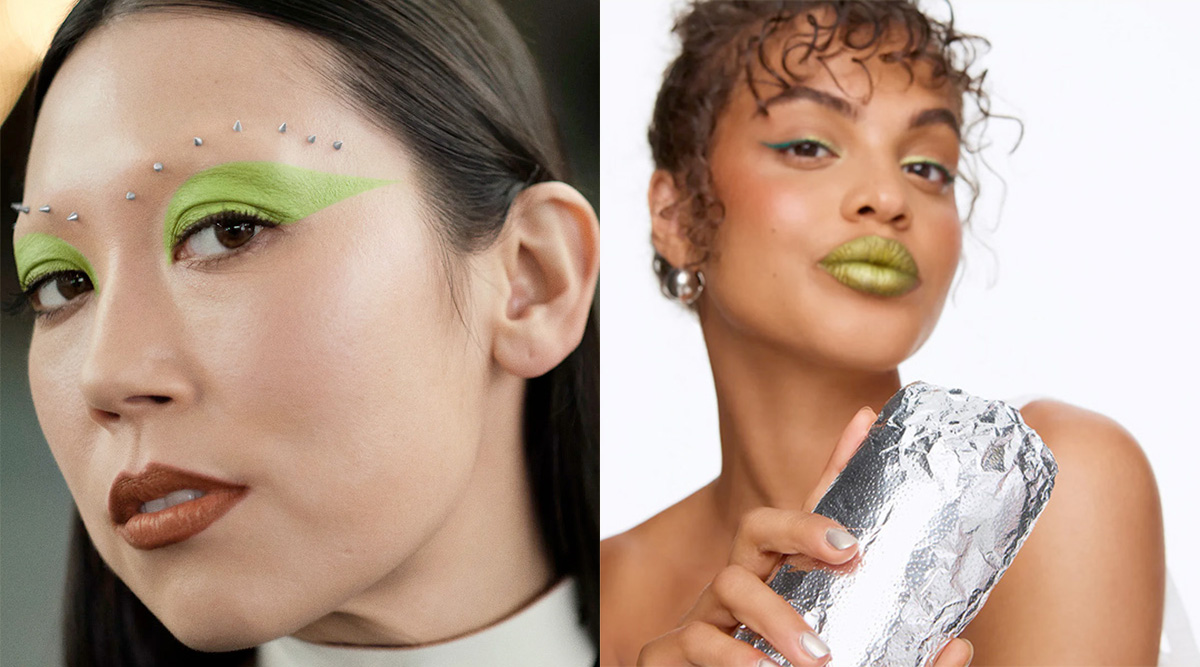 Neon and Lime Green Makeup Products of Brat Summer